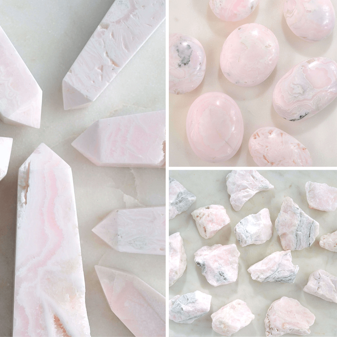 Pink Mangano Calcite Crystals Australia – The Essential Collection