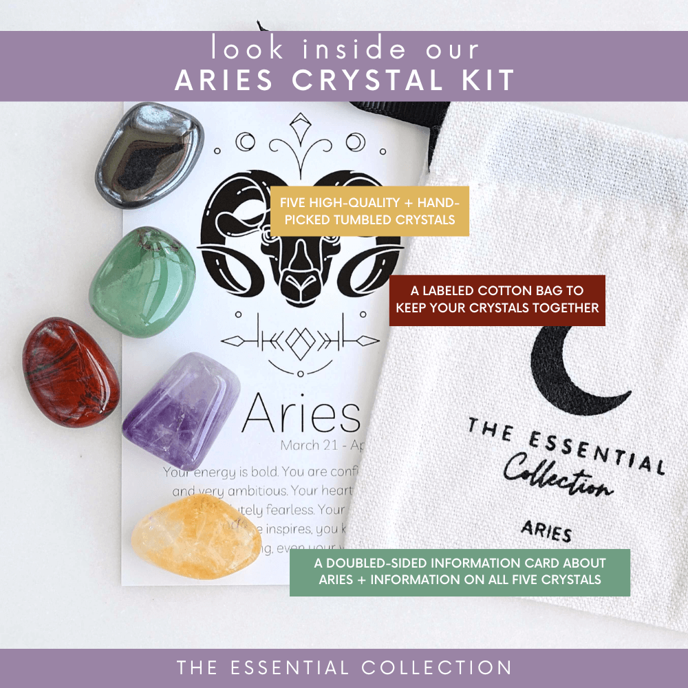 Aries Zodiac Crystal Kit – The Essential Collection