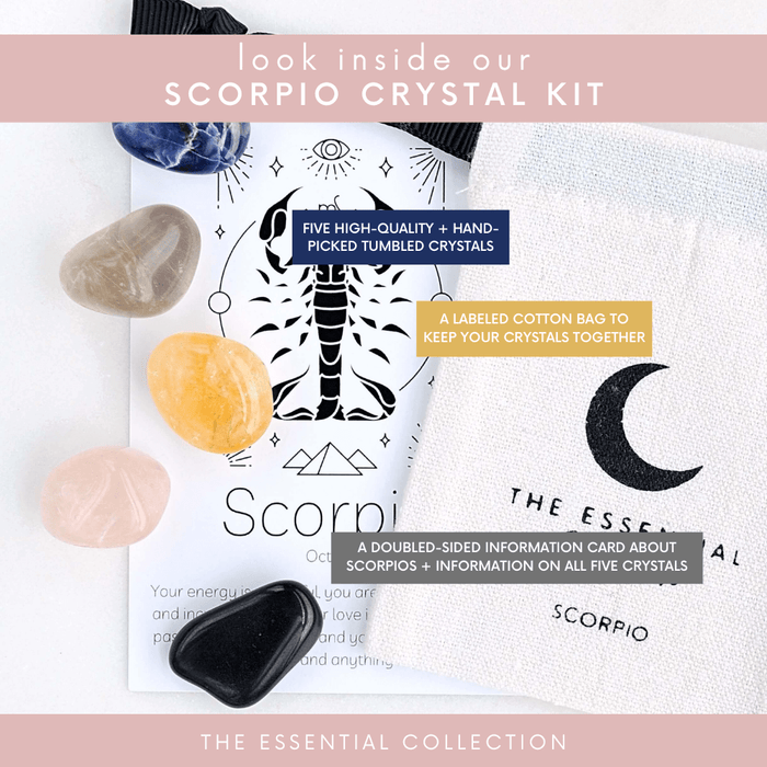 Scorpio Zodiac Crystal Kit – The Essential Collection