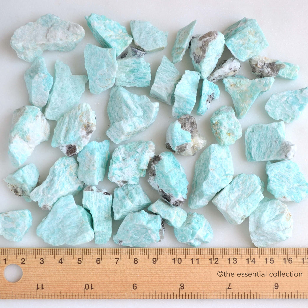 Raw Amazonite for Crystal Infused Candles | The Essential Collection
