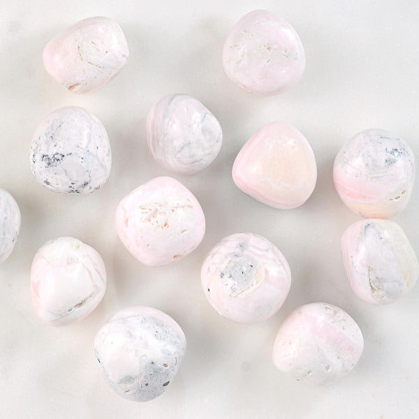 Pink Mangano Calcite Tumbled Crystals – The Essential Collection