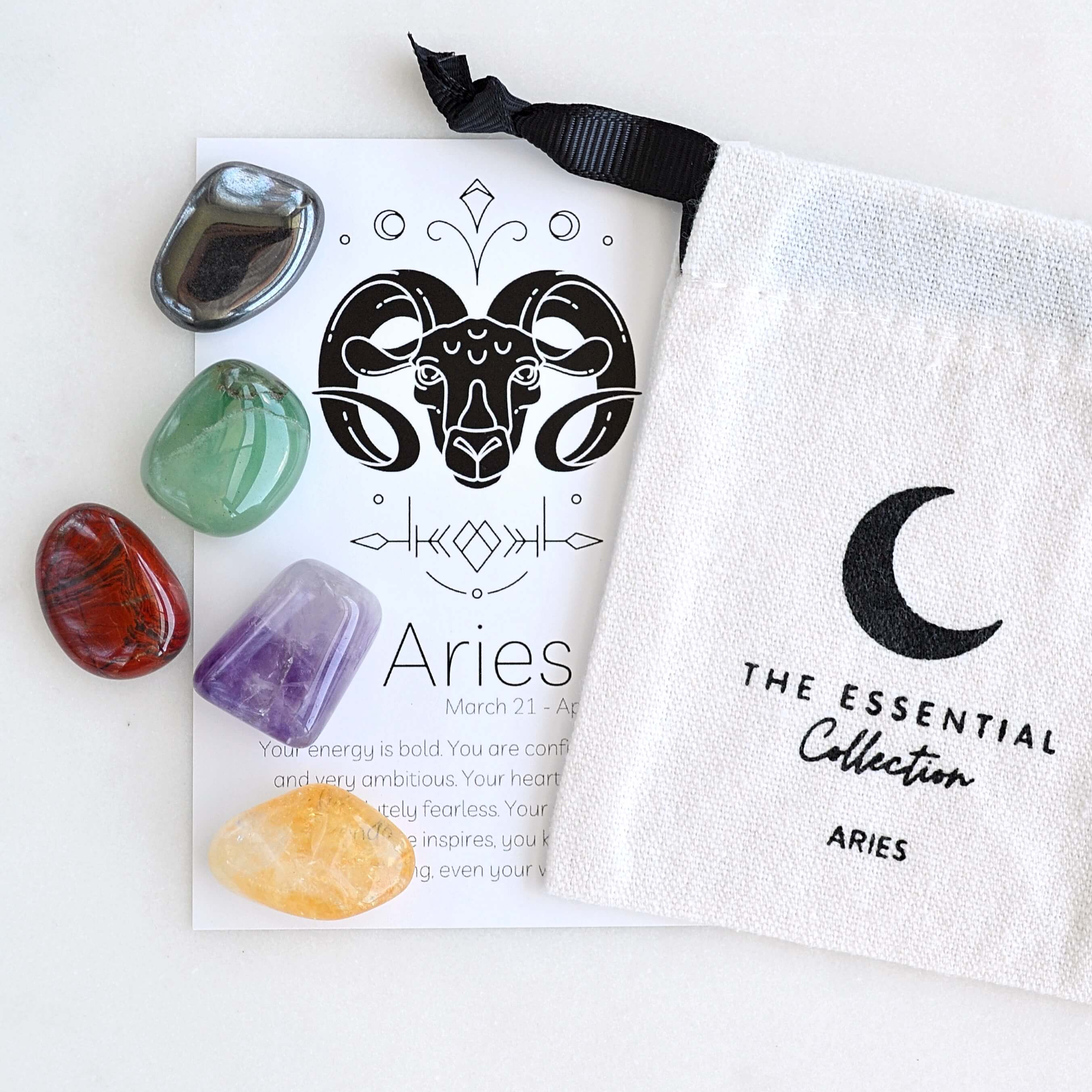 Aries Zodiac Crystal Kit – The Essential Collection
