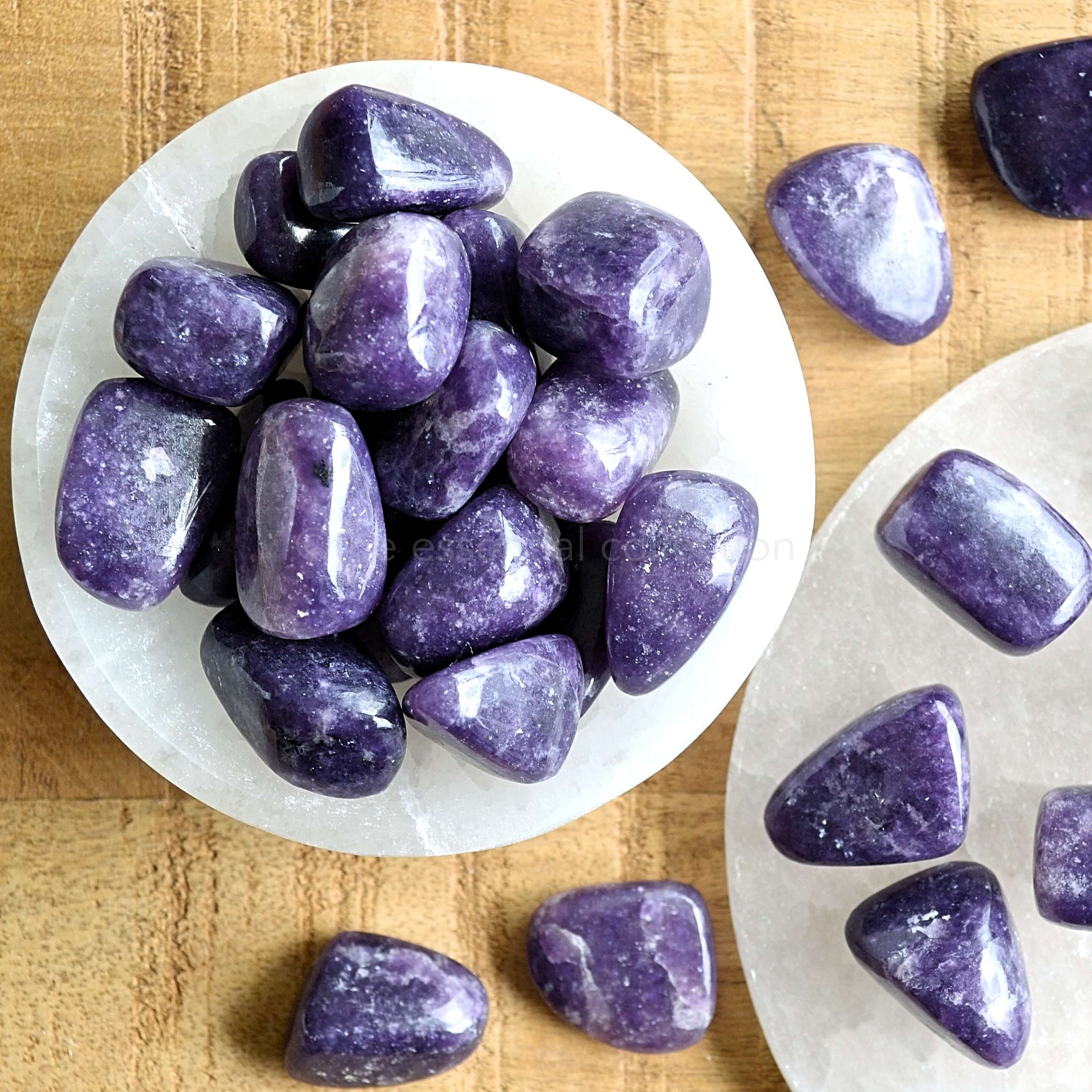 Lepidolite Tumbled Crystals – The Essential Collection