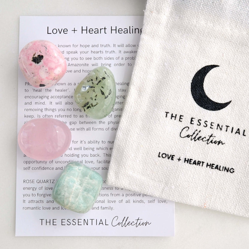 Love and Heart Healing Crystal Kit – The Essential Collection
