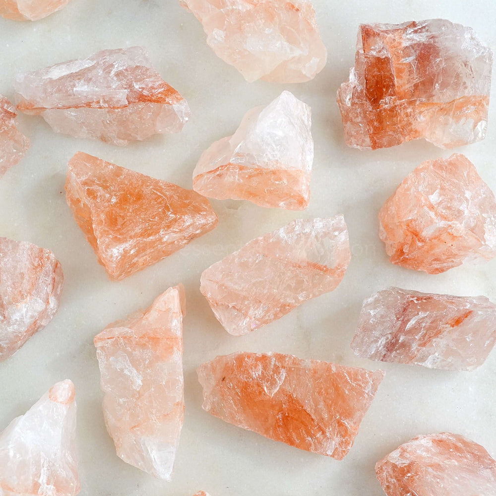 Raw Fire Quartz Crystals – The Essential Collection
