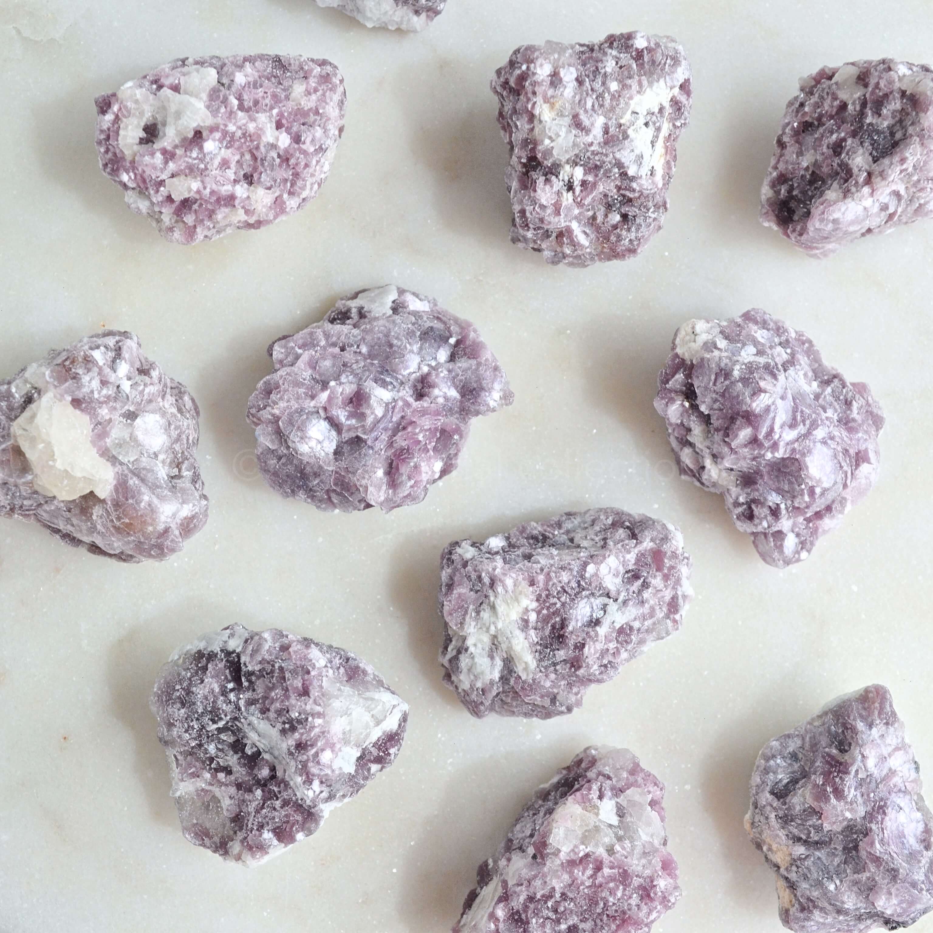 Raw Lepidolite Botryoidal Crystals | The Essential Collection
