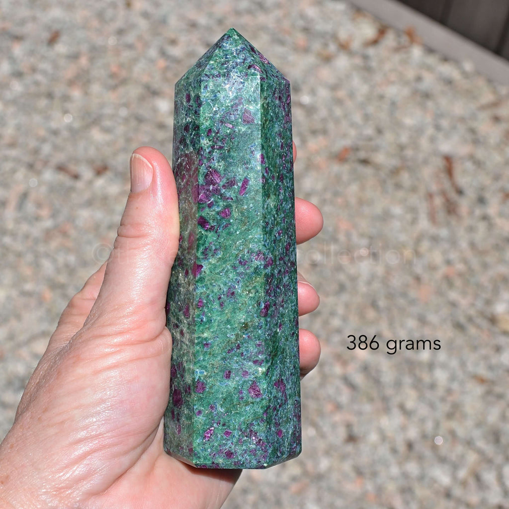 Ruby Fuchsite Tower/Generator/Point Tower | Crystals Australia – The ...
